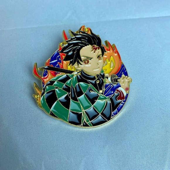 Studio Ghibli | Jewelry | Demon Slayer 6 Large Metal Pins Set 2 Brooch ...